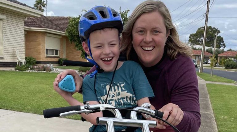 The smile on little Aiden Brown’s face says it all.